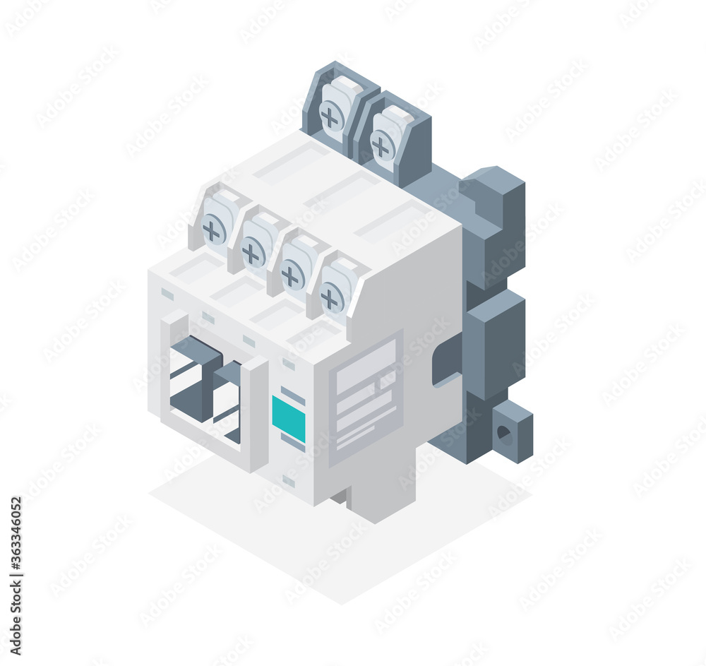 magnetic contactor plc isometric designed Stock Vector | Adobe Stock