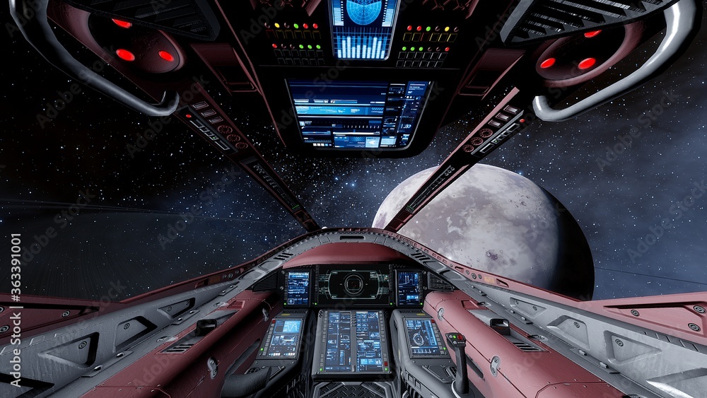 view from the cockpit of a spaceship, cockpit spaceship background ...