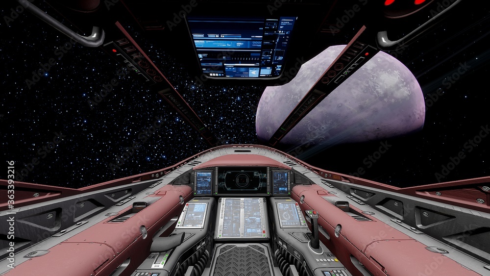 view from the cockpit of a spaceship, cockpit spaceship background ...