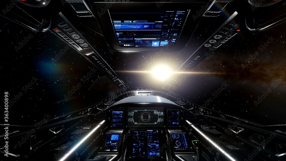 view from the cockpit of a spaceship, cockpit spaceship background ...