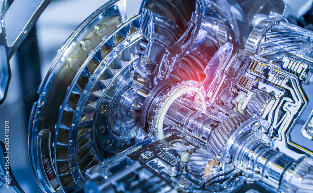 Metallic background of car automotive transmission gearbox Stock Photo ...