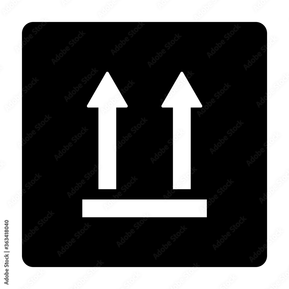 this side up label delivery sign Stock Vector | Adobe Stock