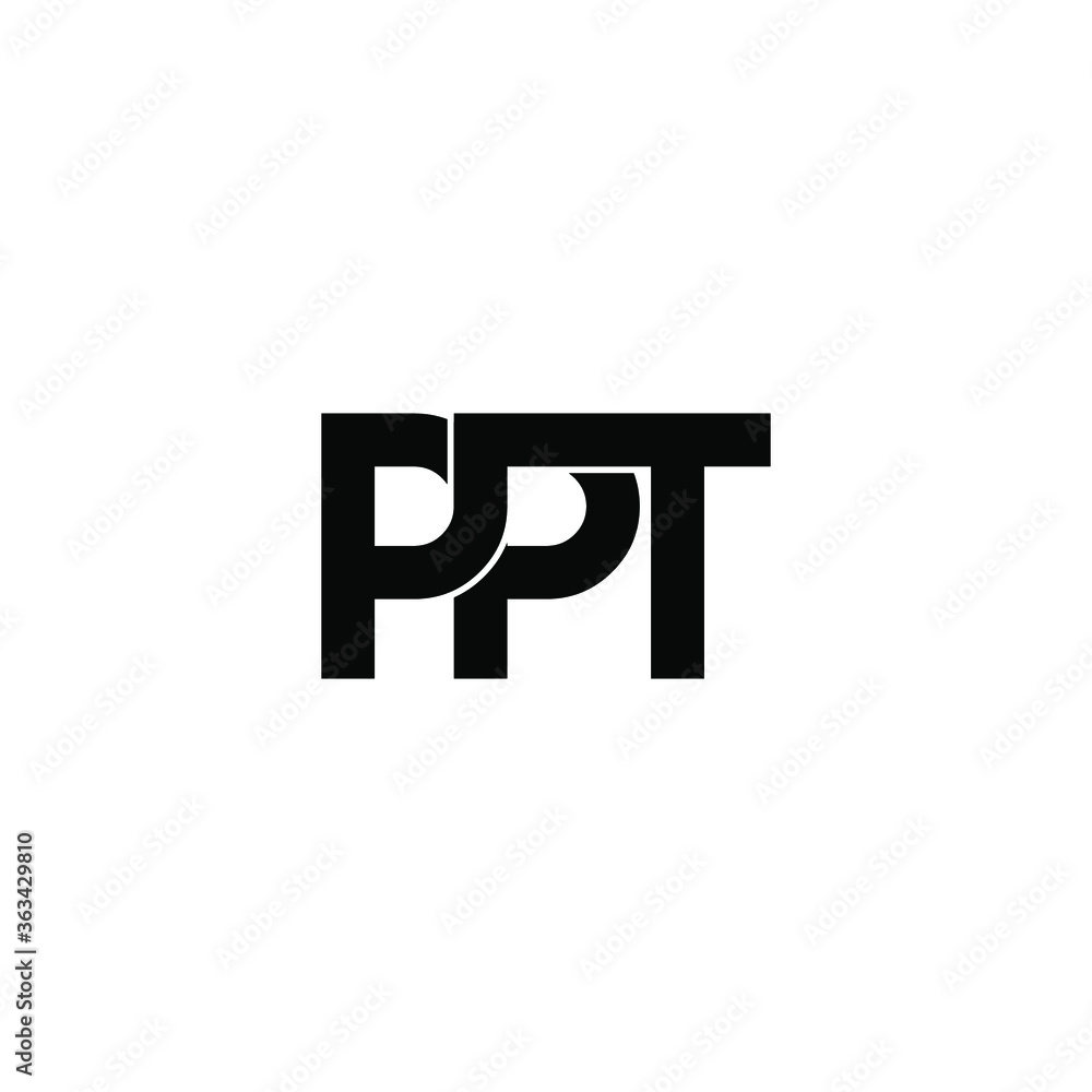 ppt letter original monogram logo design Stock Vector | Adobe Stock