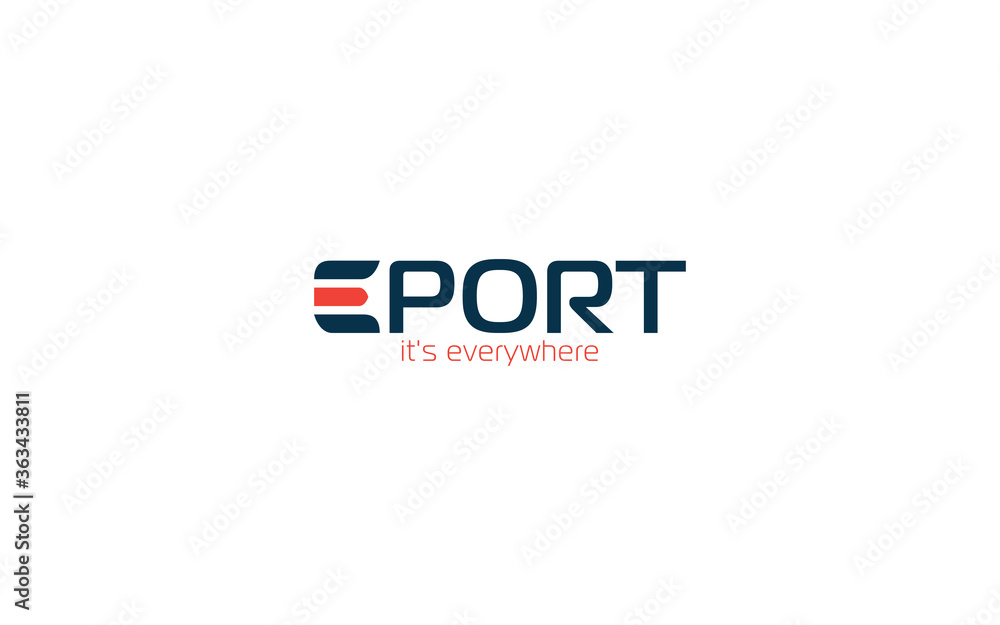 Wordmark logo forming letter E with simple and modern shape Stock ...