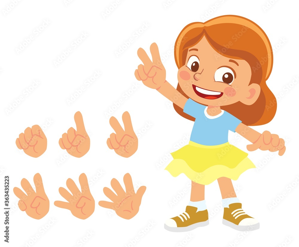 boy finger count Stock Vector | Adobe Stock