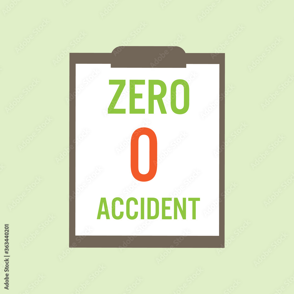 zero accident sign, safety first, vector illustrator Stock Vector ...