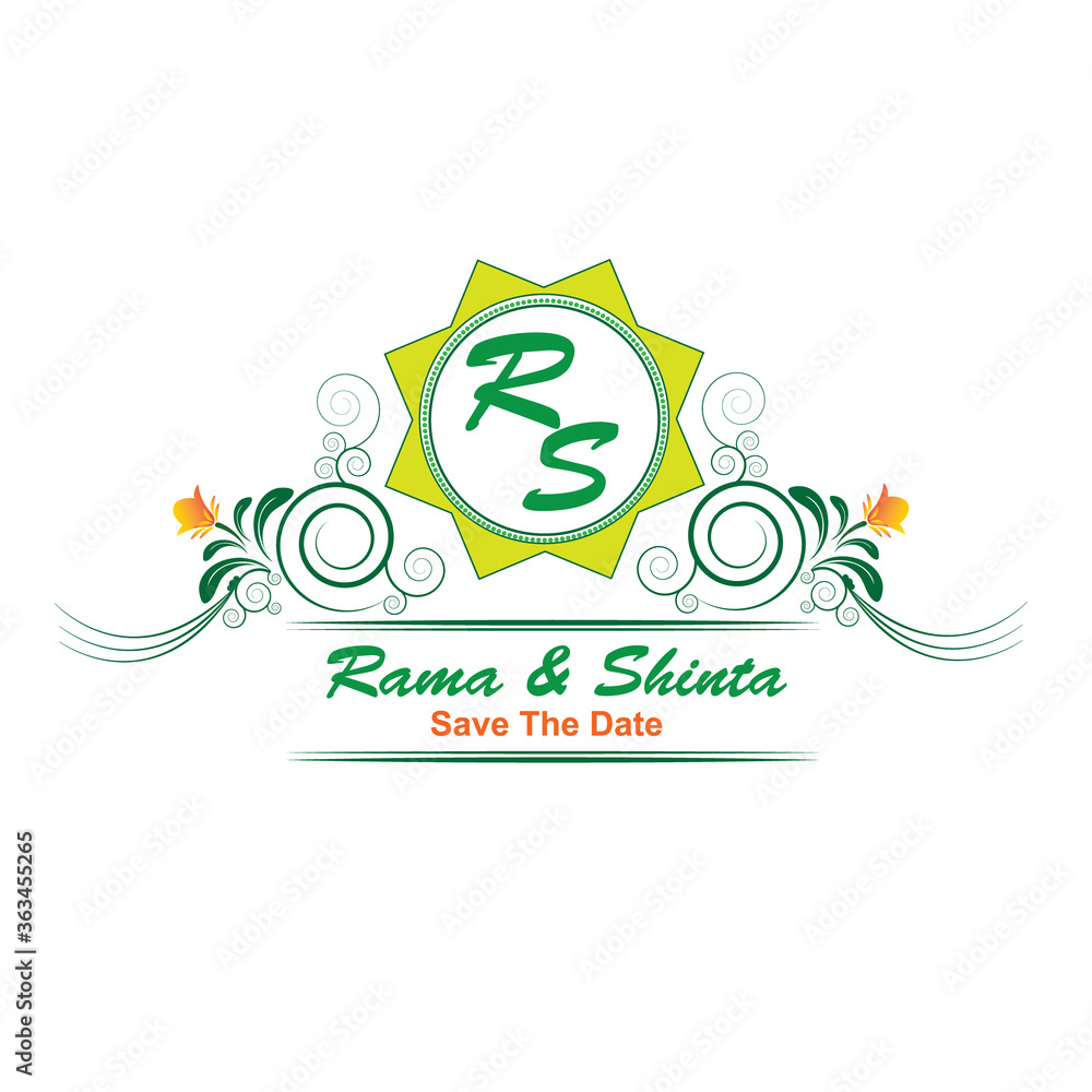 Vector logo design Rama and Shinta in eps 10. Simple template and ready ...