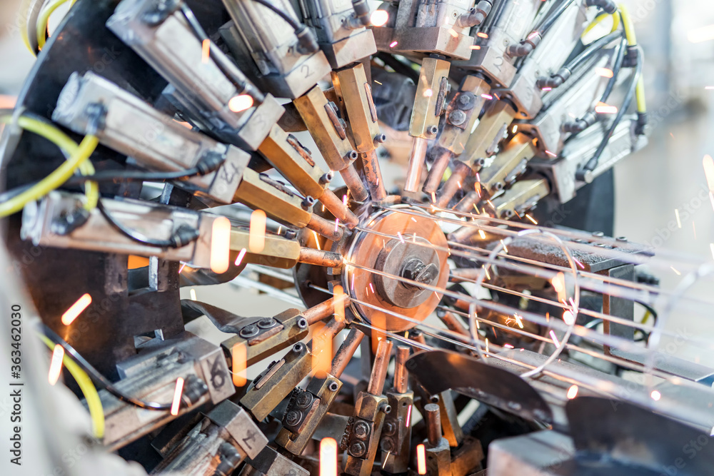 The digital circular electric resistance spot welding machine is ...