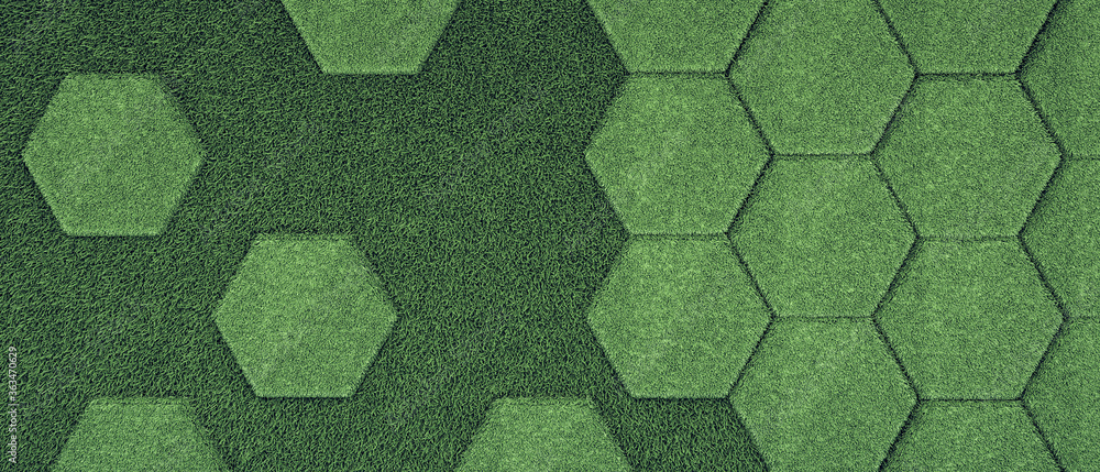 Hexagon lawn grass Stock Illustration | Adobe Stock