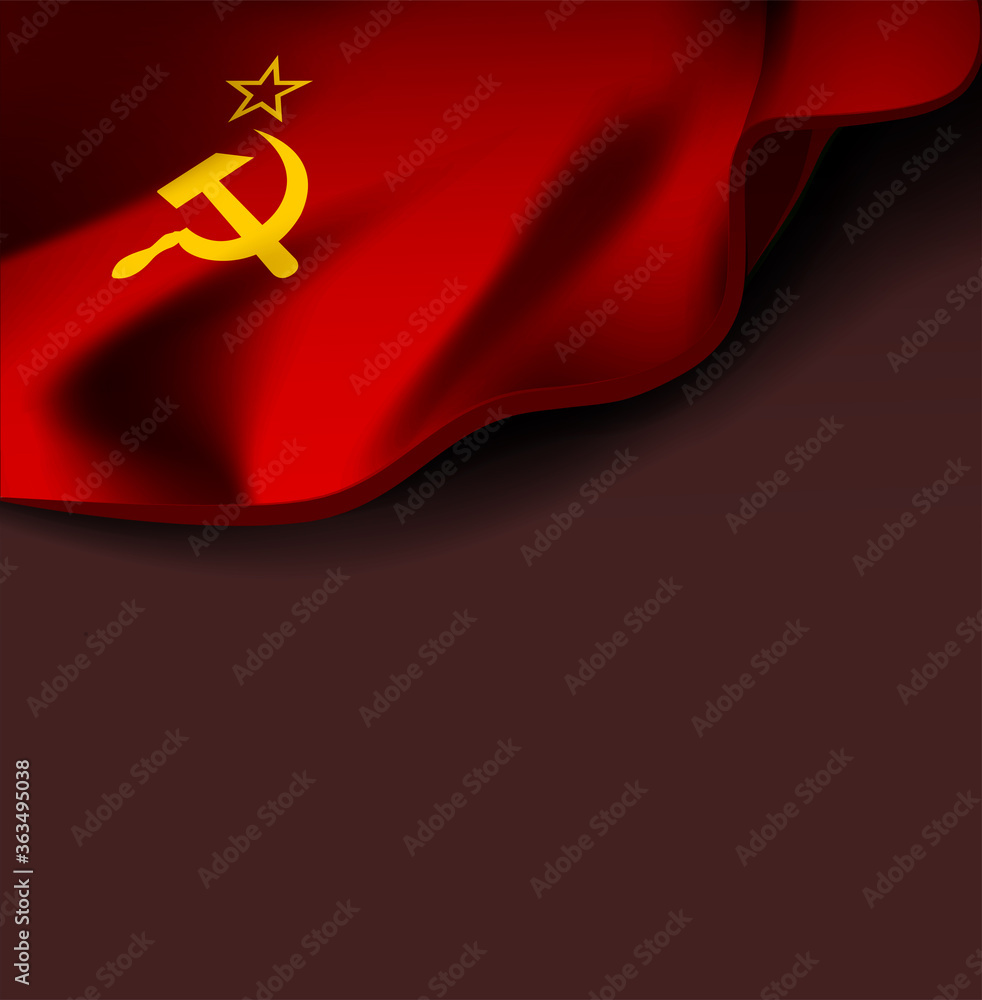 Flag of the USSR. Vector soviet union flag on white Stock Vector ...