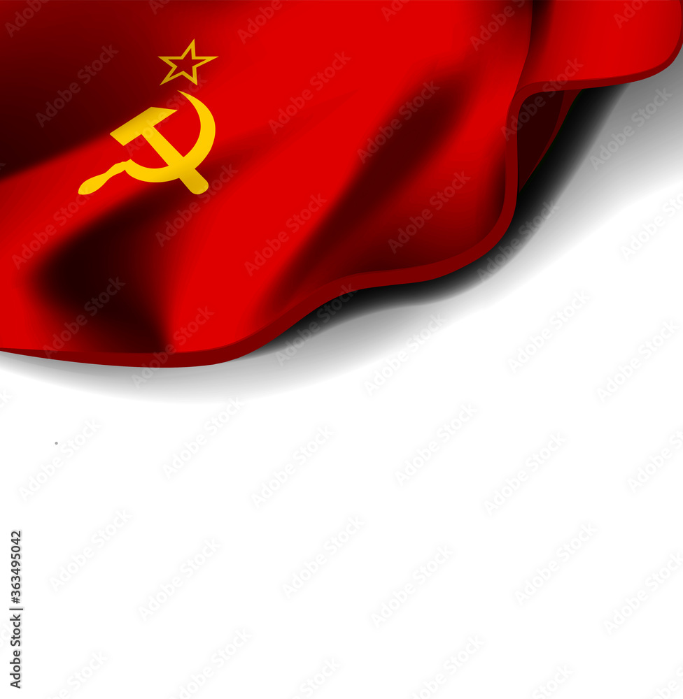 Flag of the USSR. Vector soviet union flag on white Stock Vector ...