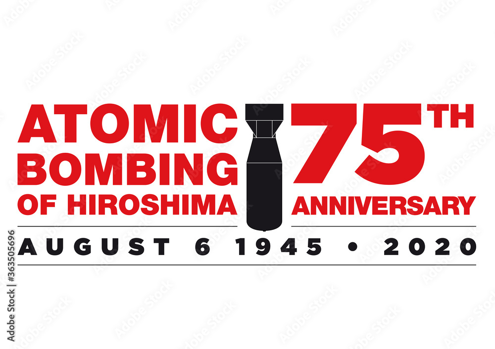 Logo for the 75th anniversary of Atomic Bombing of Hiroshima Stock ...