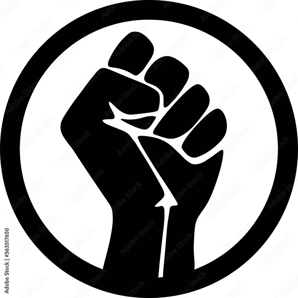 Vetor de Symbol of the black freedom movement. Black lives matter ...