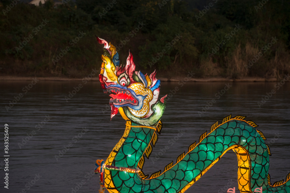 THAILAND CHIANG KHONG MEKONG NAGA DRAGON Stock Photo | Adobe Stock