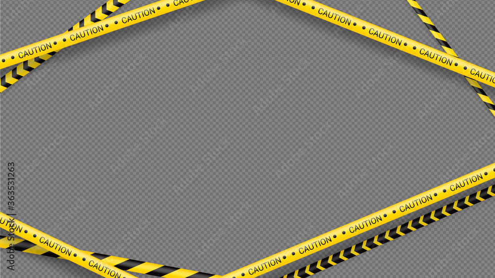 Police tape, crime danger line. Caution police lines isolated. Warning ...