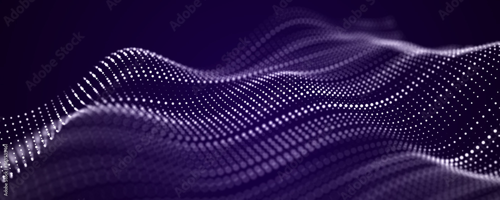 Abstract blue futuristic background. Big data visualization. Digital ...