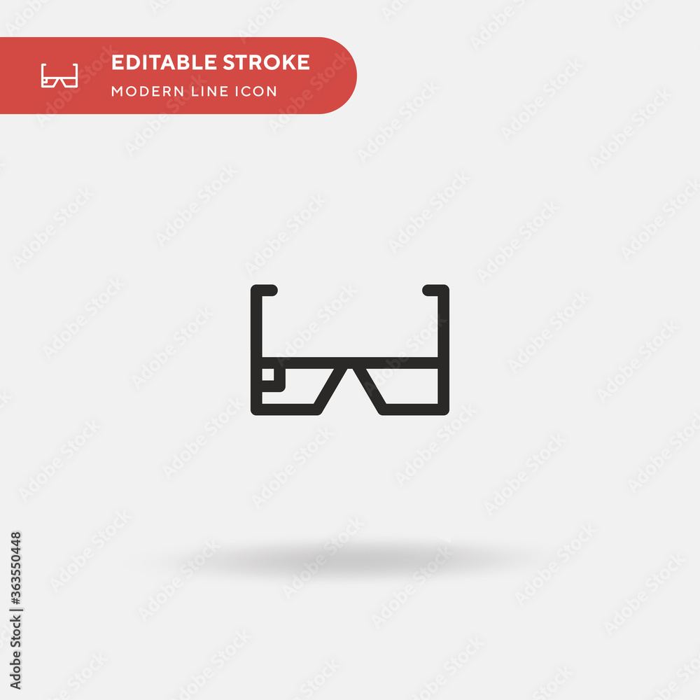 Ar Glasses Simple vector icon. Illustration symbol design template for ...