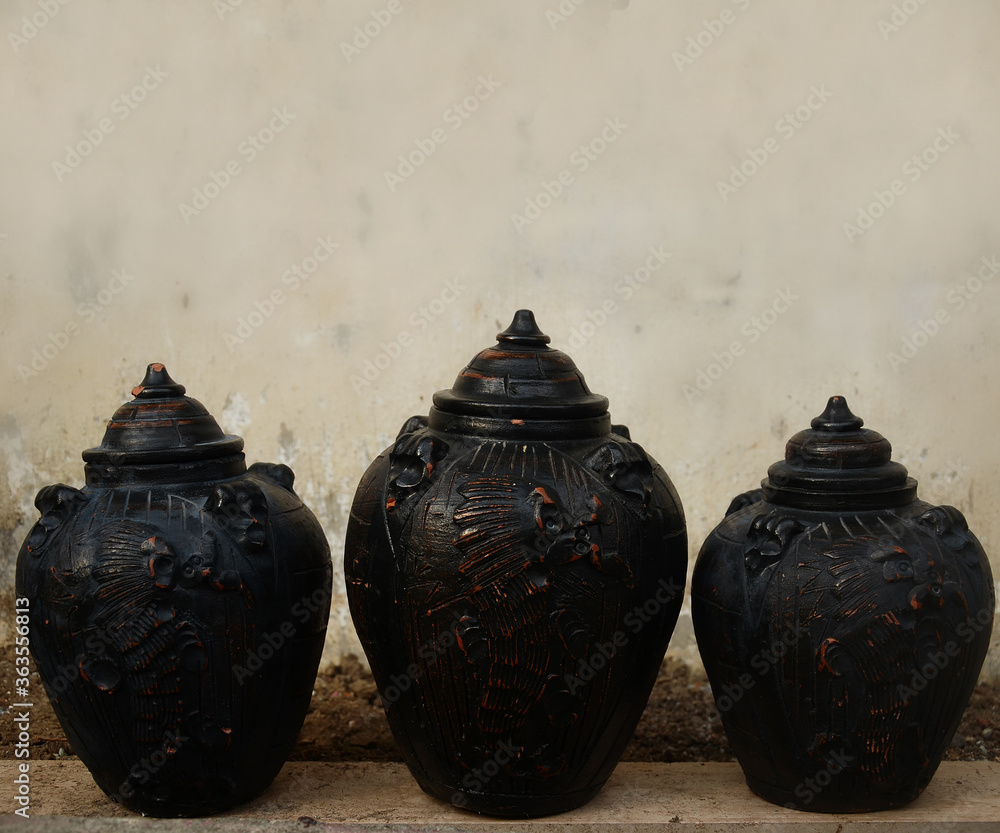 Antique pottery vase- Asian design Stock Photo | Adobe Stock