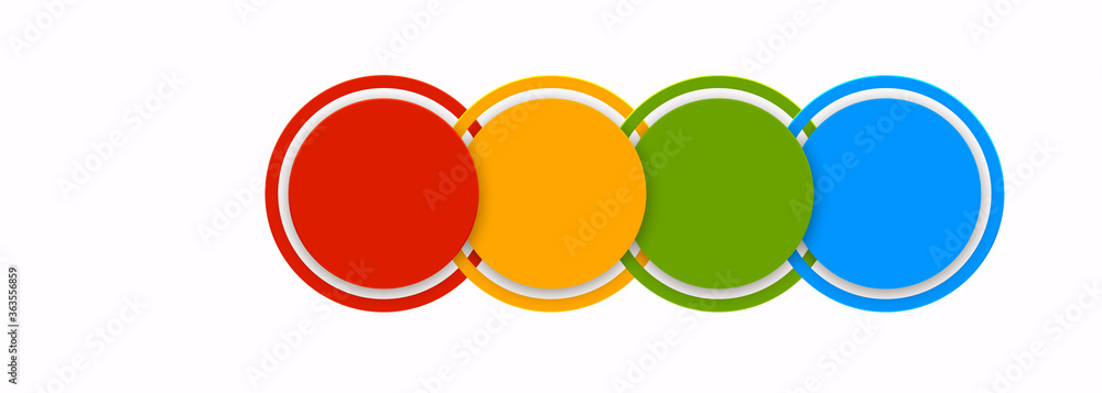 4 components chart make up something. Modern business circle ...