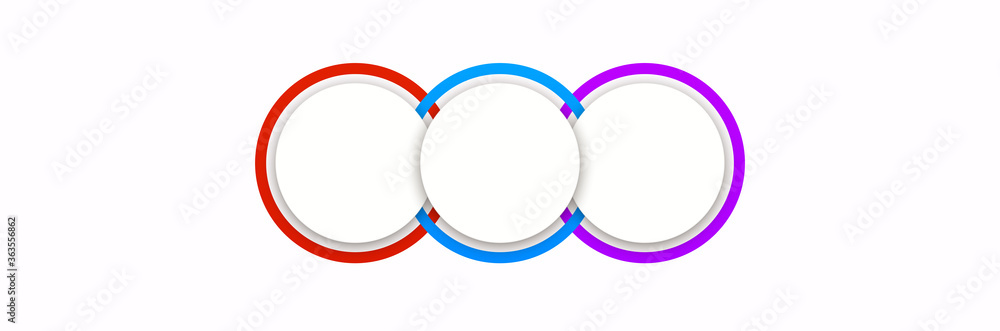 Ilustrace „3 components chart make up something. Modern business circle ...