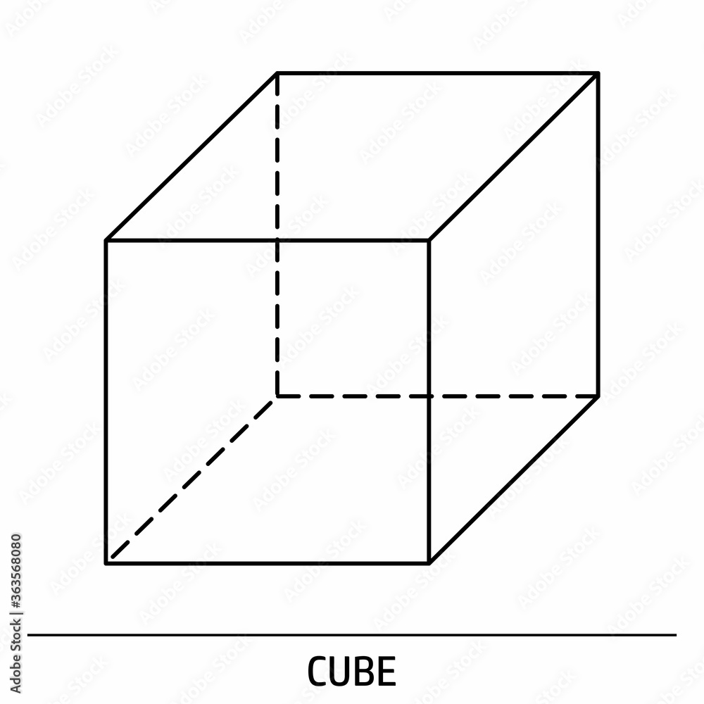 Cube outline icon Stock Vector | Adobe Stock