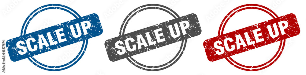 scale up stamp. scale up sign. scale up label set Stock Vector | Adobe ...