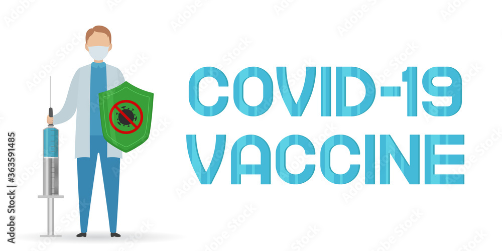 COVID-19 vaccine. Poster. Vector illustration. Stock Vector | Adobe Stock