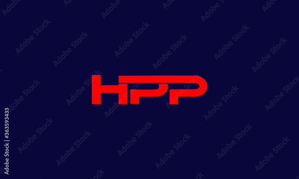 Alphabet letter icon symbol monogram logo HPP Stock Vector | Adobe Stock