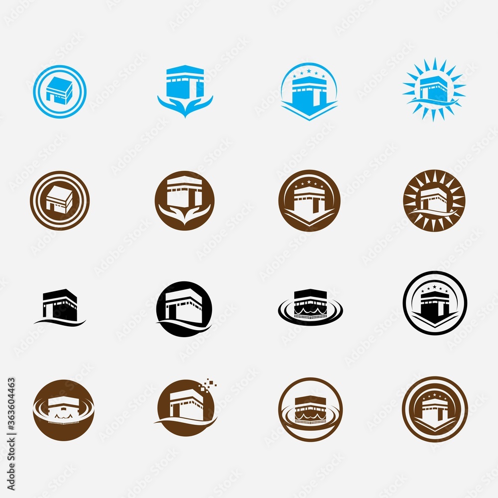 Kabba vector set image logo image Stock Vector | Adobe Stock