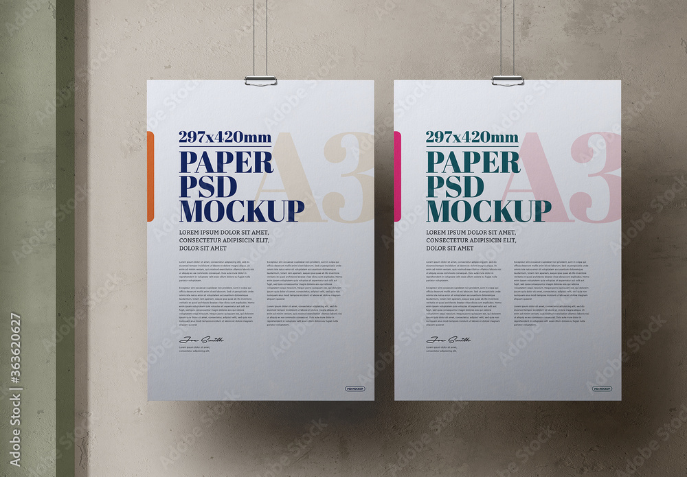 Hanging Poster Mockup Stock Template | Adobe Stock