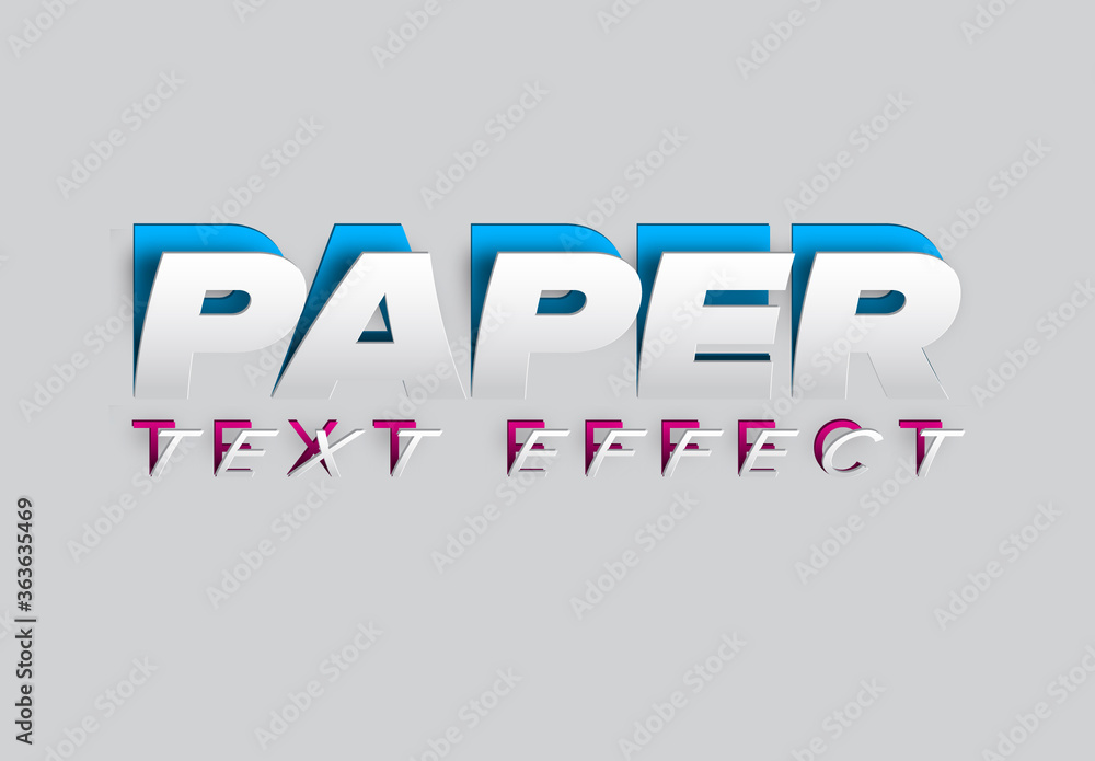 Folded Paper Text Effect Stock Template | Adobe Stock