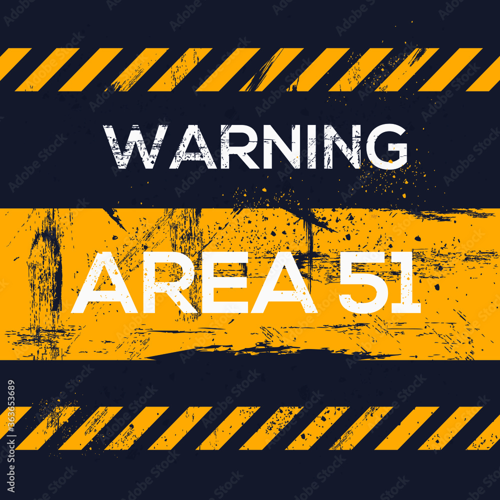 Vetor de Warning sign (area 51), vector illustration. do Stock | Adobe ...