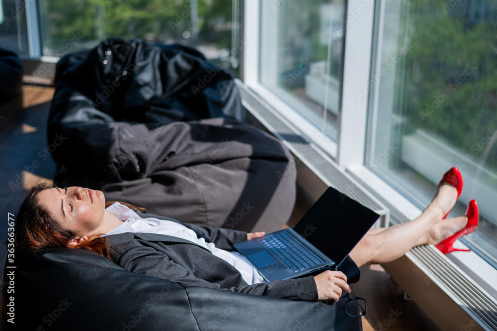 Woman Falling Asleep At Work