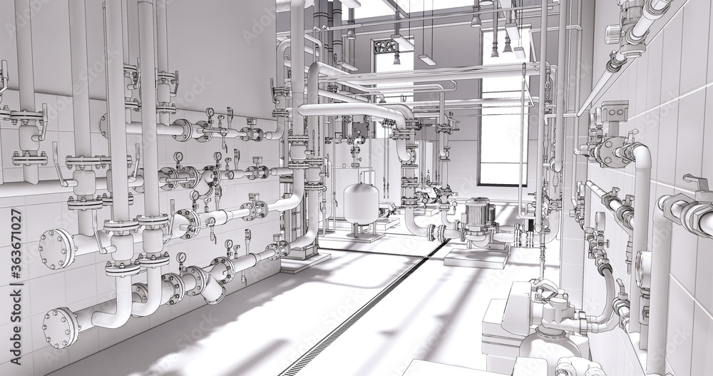 Conceptual visualization of drawing style of utilities at BIM ...