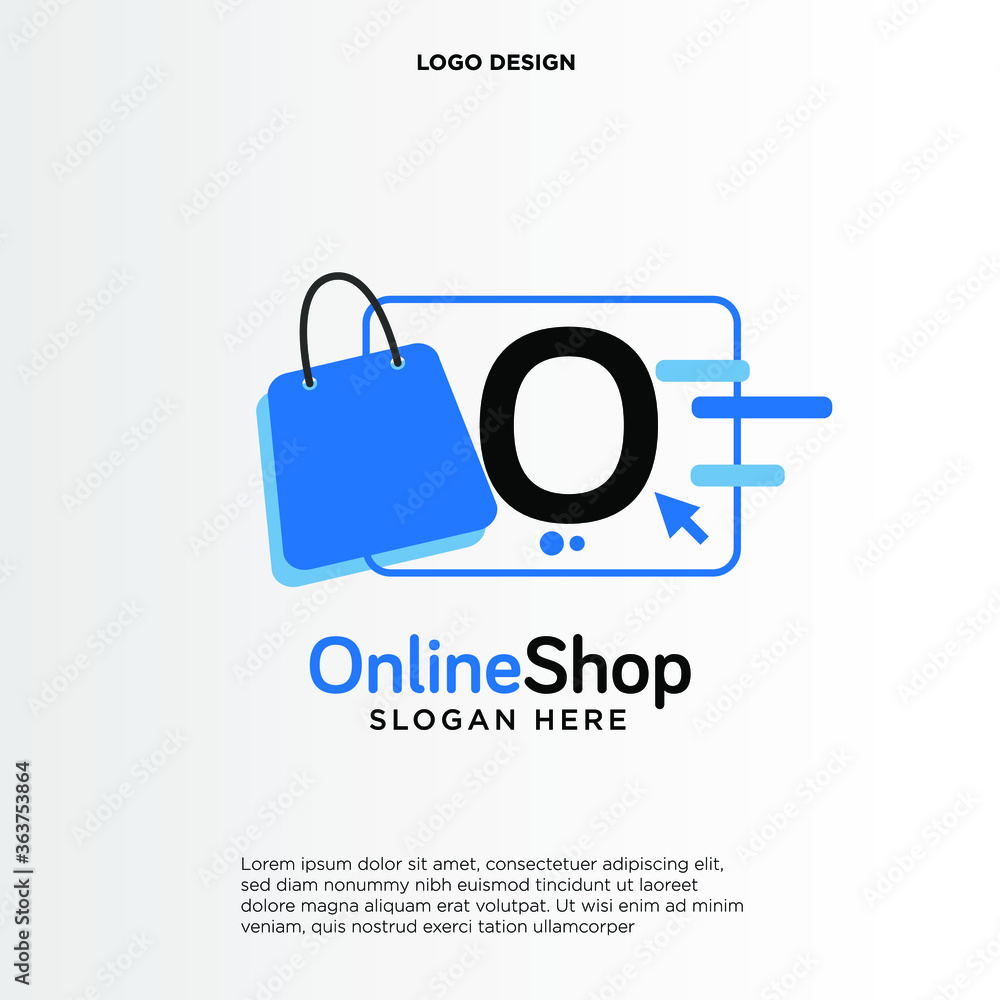 Initial O Shop Logo designs Template. Illustration vector graphic of ...