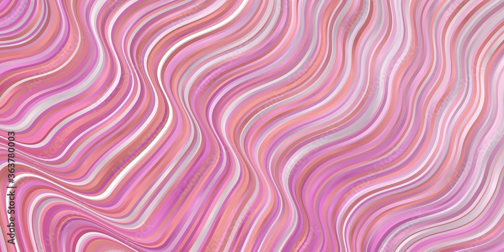 Light Pink vector layout with wry lines. Illustration in halftone style ...