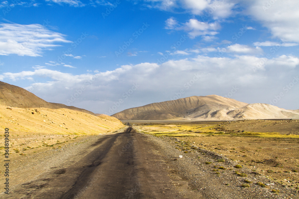 Pamir highway. Marco Polo silk road. Gorno Badakhsan province ...