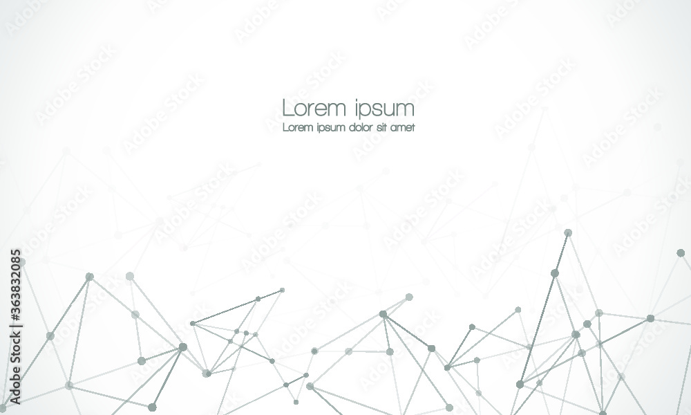 Abstract technology Network nodes, digital connection background with ...