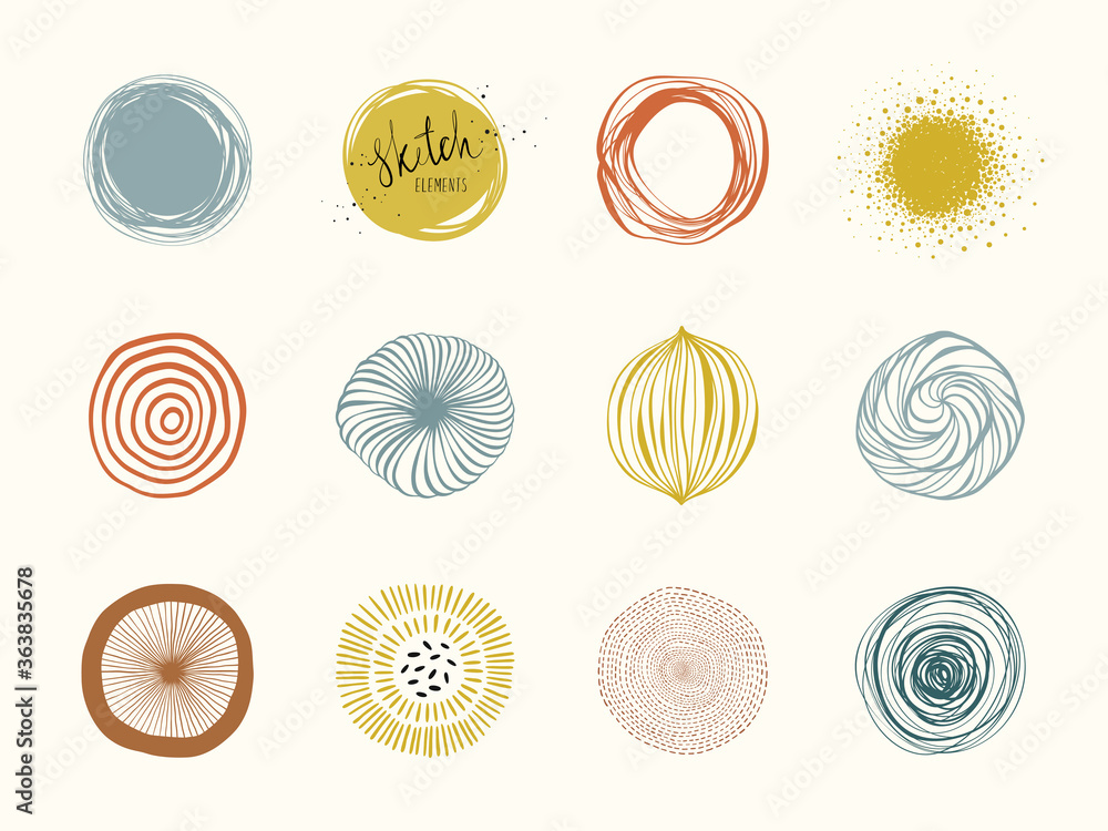 Artistic circle elements. Use for social media posts, Highlights cover ...