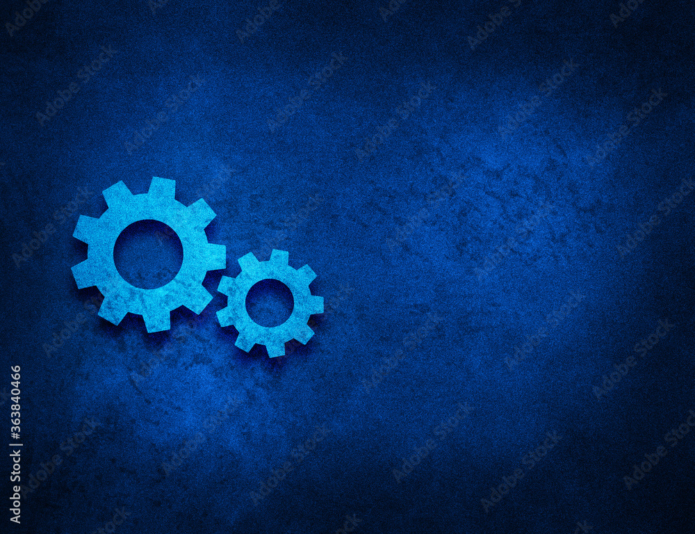 Process icon artistic abstract blue grunge texture background Stock ...