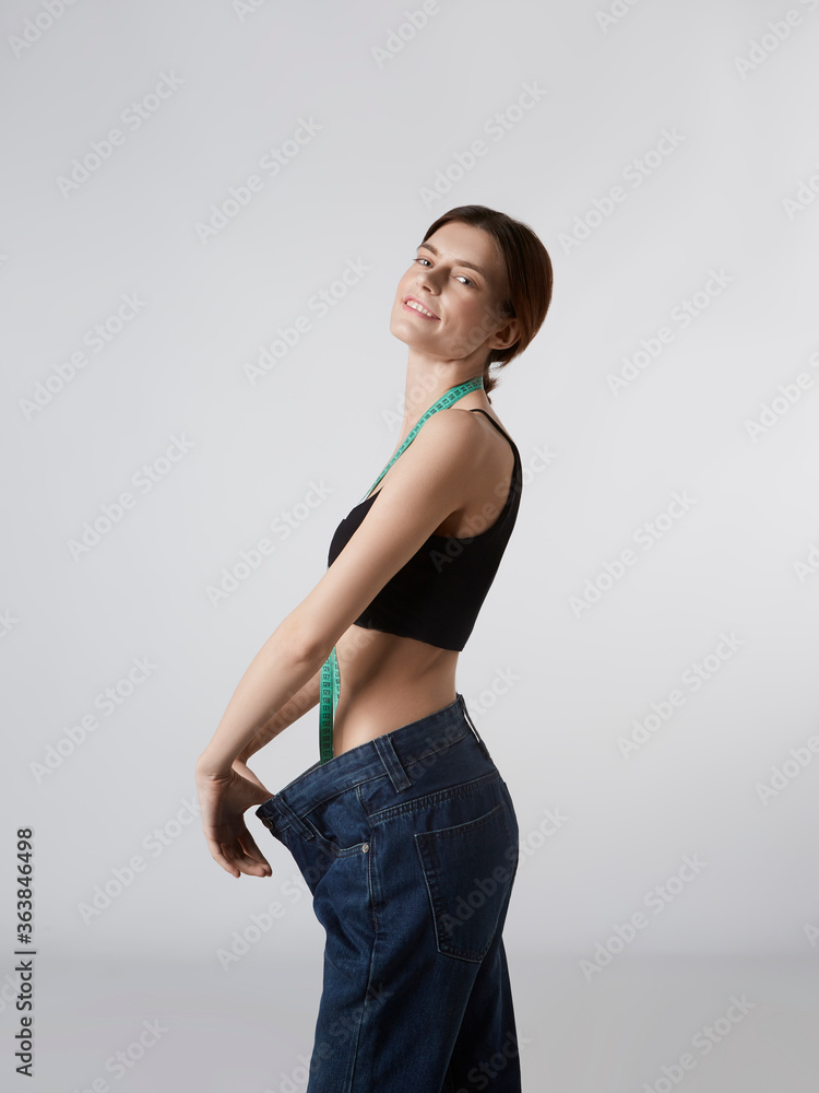 Foto Stock Modern Art activity about anorexia as an eating disorder ...