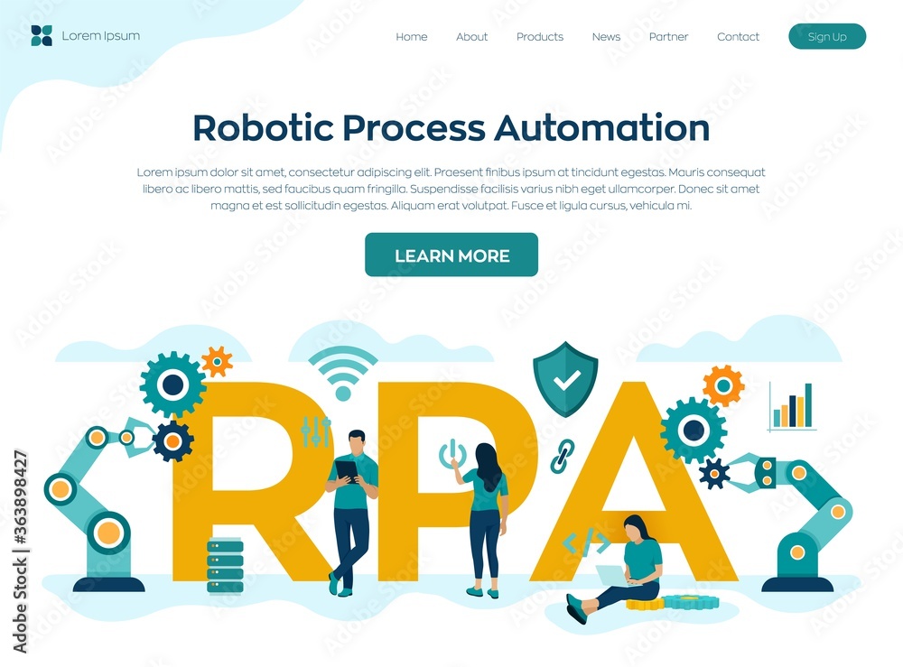 RPA Robotic process automation innovation technology concept ...