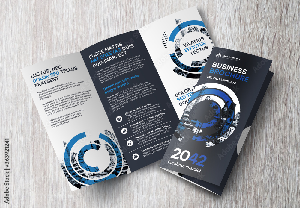 Modern Trifold Brochure Layout Stock Template | Adobe Stock