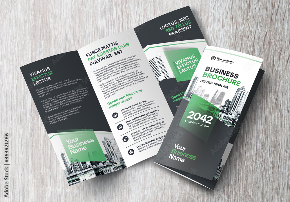 Modern Trifold Brochure Layout Stock Template | Adobe Stock