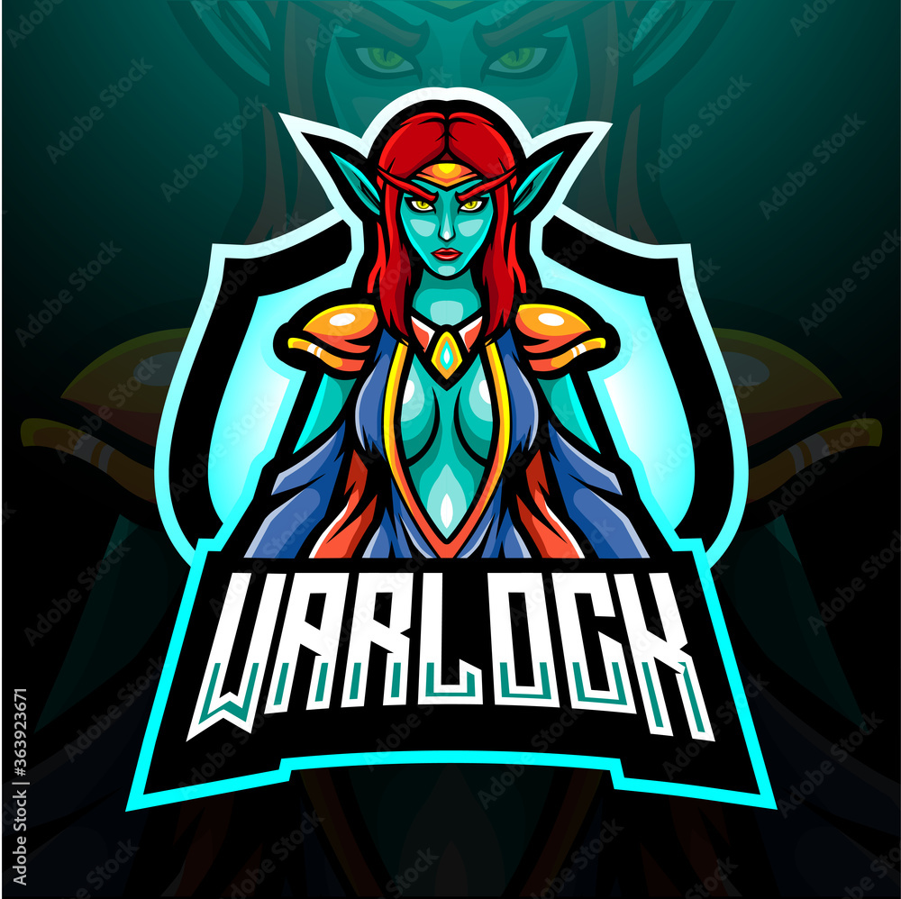 Warlock esport logo mascot design Stock Vector | Adobe Stock