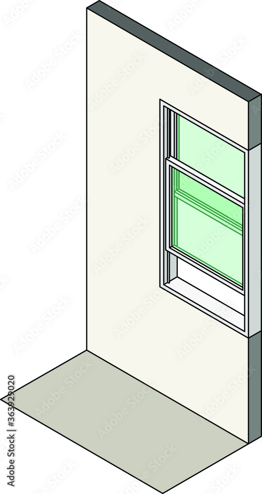 Window type / construction: Single hung vertical sliding window shown ...