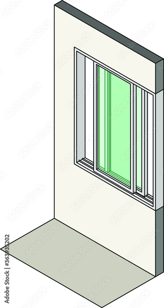 Window type / construction: Double horizontal sliding window shown ...