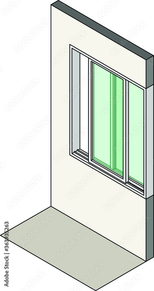 Window type / construction: Single horizontal sliding window shown ...