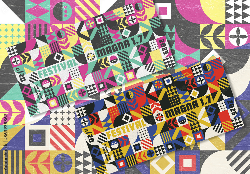 Modern Pop Art Event Flyer Layout Stock Template | Adobe Stock