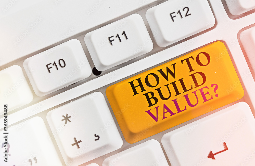 Handwriting text How To Build Value Question. Conceptual photo steps ...